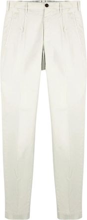 Incotex Homme, Pantalons, Beige, Taille: 2XL Pleated Cotton Tapered Pantalons