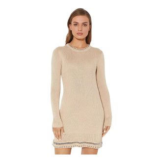 Paco Rabanne Geh&auml;keltes Minikleid - - Dresses - Damen - Beige - XS