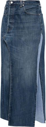 Prototypes Ausgeblichener Jeansrock - Blau