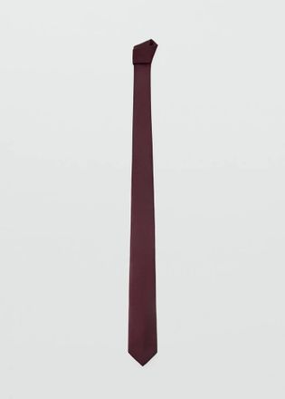 Mango Cravate unie microstructure bordeaux - Homme - Taille unique - MANGO MAN