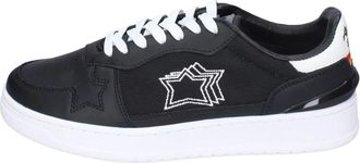 Atlantic Stars Leder Sneakers f&uuml;r M&auml;nner - - Shoes - Herren - Schwarzk - 40 EU