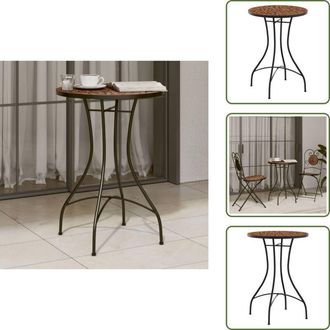 vidaXL Mosaik-Bistrotisch Terrakotta &Oslash;50x70 cm Keramik - Terrasse M&ouml;bel - Gartenm&ouml;bel Set - Outdoor Esstisch - Esszimmerset - Terracotta Tisch - The Living