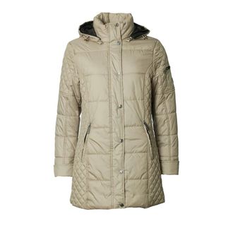 Danwear Gepolsterte Winterjacke Sand/Schwarz - - Jackets - Damen - Beige - L