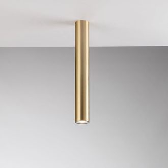 Luce-Ambiente-Design Fluke Cylindrical Ceiling Light in Gold Metal 40cm