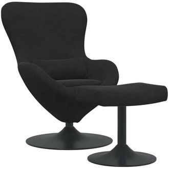 vidaXL Eiersessel 2 pcs Schwarz 63 x 73 x 90 cm Samt Vidaxl