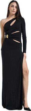 Elisabetta Franchi Femme, Robes, Noir, Taille: 40 FR Robe Longue D&eacute;coup&eacute;e