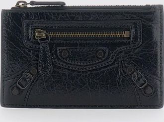 Balenciaga Porte-cartes Le City en cuir dagneau Arena clout&eacute;