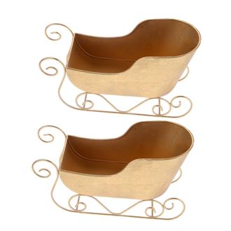 NUOBESTY 2st&uuml;cke Miniatur-Schlitten aus Metall f&uuml;r Weihnachtsdeko Winterszene-Ornament Schlitten-bonboniere Weihnachtstischdeko Fenster-deko B&uuml;cherregal-Dekora