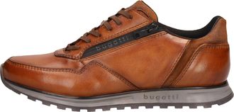 Bugatti Herren Low-Top Sneaker, Männer Halbschuhe, Wechselfußbett,Sportschuhe,Freizeitschuhe,Turnschuhe,Laufschuhe,Cognac (6300),45 EU / 10 UK