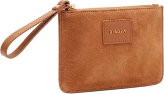 Francesco Biasia Femme, Sacs, Brun, Taille: ONE Size Flat Suede Coin Purse