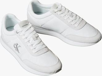 Calvin Klein Baskets en daim m&eacute;lang&eacute; avec logo Signature
