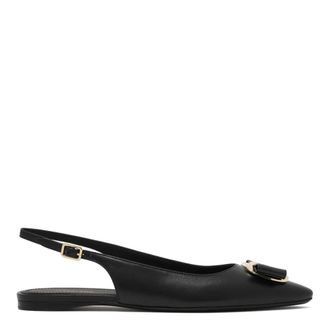 Ferragamo Femme, Chaussures, Noir, Taille: 35 1/2 EU Escarpins Slingback Vara en cuir