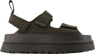 UGG Ugg, Femme, Chaussures, Noir, Taille: 37 EU Goldenglow Embossed Sandales