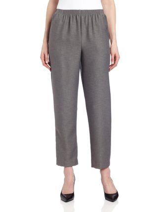 Alfred Dunner Damen Rundum elastische Taille Polyester Kurze Schlupfhose Unterhose, grau, 38 Zierlich