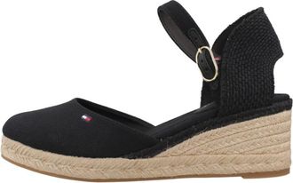 Tommy Hilfiger Femme, Chaussures, Noir, Taille: 39 EU Mid Wedge Espad Closed Toe