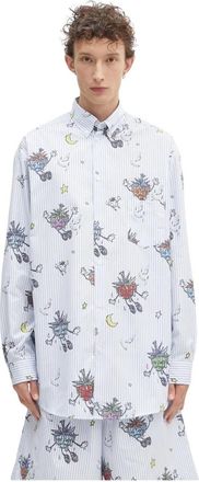 Sky High Farm SKY High Farm, Homme, Chemises, Bleu, Taille: S Chemise &agrave; Boutons Imprim&eacute;e