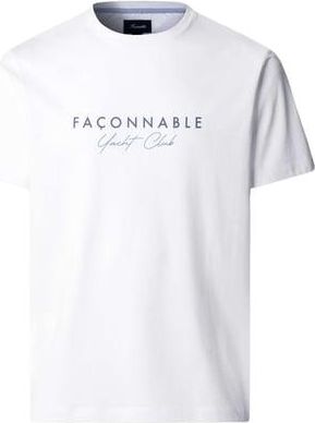 Fa&ccedil;onnable T-shirt marque &agrave; col rond en coton