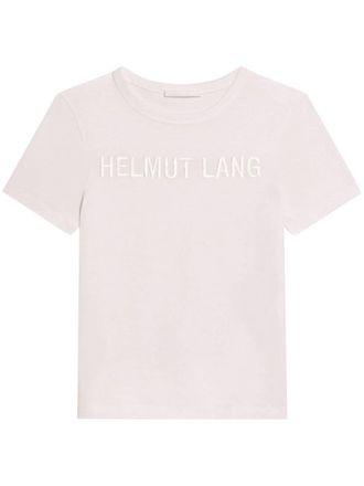 Helmut Lang t-shirt à logo brodé - Blanc