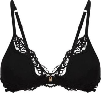 Moschino Femme, Sous-v&ecirc;tements, Noir, Taille: 46 FR Soutien-gorge en microfibre et dentelle