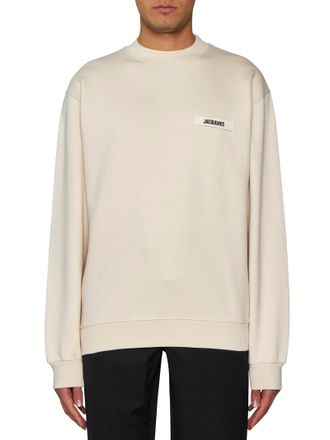 Jacquemus Mens Sweatshirt Le Cotton Gros Grain Beige Sweatshirts Sweater