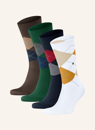 Burlington 4er-Pack Socken Bens Burlis Mit Geschenkbox grau