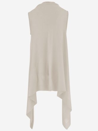 SA SU PHI Womens Long Knit Cashmere & Silk Ivory Knitwear Sweater