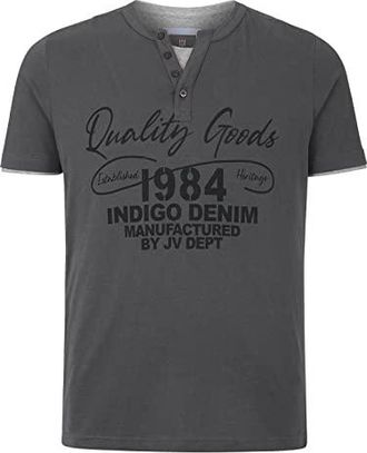 Jan Vanderstorm Homme T-Shirt Nante Gris, 5XL (XXXXXL) - 72/74