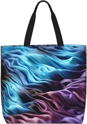 Generic Tissu D&eacute;grad&eacute; Sac Fourre-Tout Pliable Sacs L&eacute;ger Sac A Main Femmes Pour Plage Universit&eacute; Gym