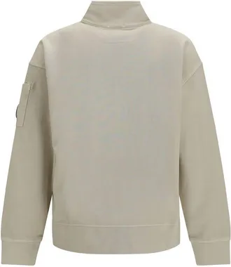 C.P. Company Cotton-Fleece Half-Zip Sweatshirt - Beige