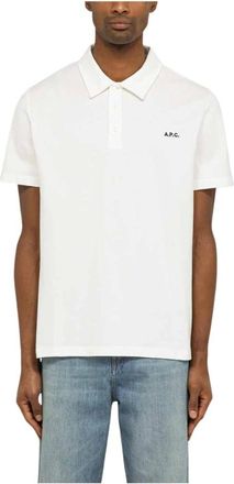 A.P.C. A.p.c., Homme, Tops, Blanc, Taille: M Polo Standard