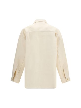 Umit Benan Womens Linen Luisa Overshirt Cream Shirt