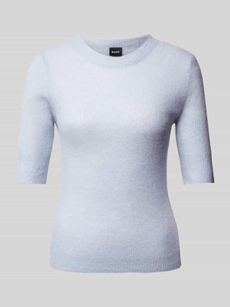 HUGO BOSS Wollpullover in Strick-Optik