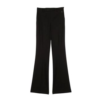 Twinset Pantalone Flare in Punto Milano - Femme - Pantalons - Noir - Taille: 36 FR