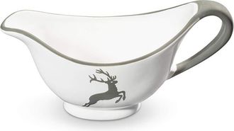 Gmundner Keramik Sauciere F&uuml;llmenge : 0.2 Liter grauer Hirsch Geschirr, handgemacht in &Ouml;sterreich