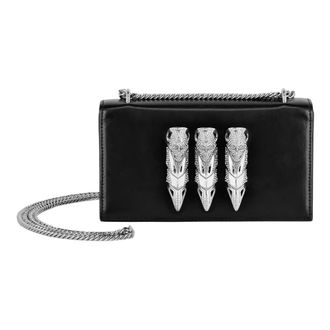Philipp Plein Femme, Sacs, Noir, Taille: ONE Size Leather Small Clutch Eagle