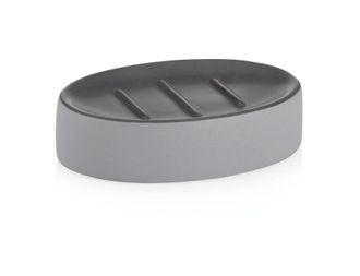 KELA Graue Seifenschale, 4 St&uuml;ck, Kunststoff, 12,5 x 8,5 cm