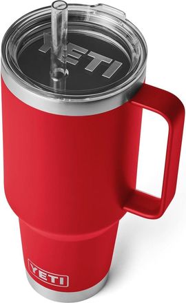 Yeti Rambler Trinkbecher Mit Trinkhalmdecke, Rescue Red, 42 oz (1,2 l)
