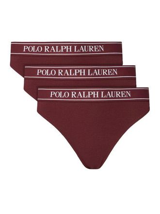 Polo Ralph Lauren Klassischer Damenslip 4P0707 Dunkelrot
