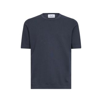 D4.0 Geripptes Rundhals-T-Shirt - - Tops - Herren - Grau - XL