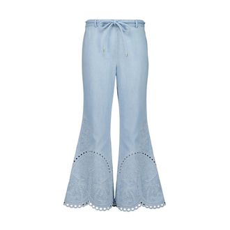 Zimmermann Daylight Cropped Baumwoll-Schlaghosen - - Trousers - Damen - Blau - XS