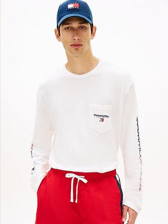 Tommy Hilfiger T-shirt d&eacute;contract&eacute; &agrave; poche plaqu&eacute;e