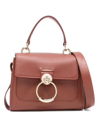 Chlo&eacute; mini sac cabas Tess &agrave; logo - Marron