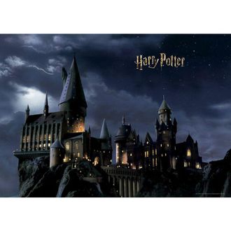 Sanders & Sanders papier peint panoramique Harry Potter Poudlard noir et bleu foncé - Sanders & Sanders