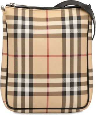 Burberry sac à bandoulière en toile à motif House Check (2000-2017) - Marron