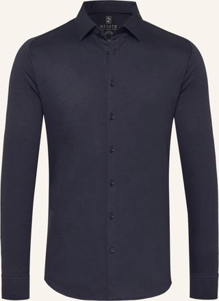 DeSoto Desoto Jerseyhemd Slim Fit blau