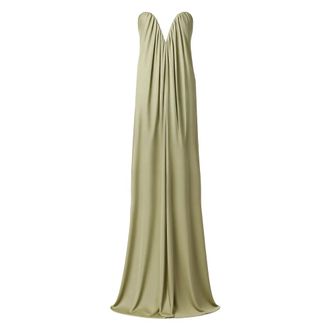 New Arrivals Femme, Robes, Vert, Taille: 36 FR Robe de Soir&eacute;e Bustier avec Encolure Coeur Drap&eacute;e