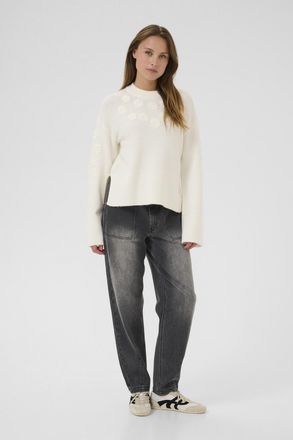Kaffe Strickpullover KAmasja Baggy fit white