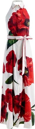 Alice & Olivia Femme, Robes, Multicolore, Taille: 38 FR Robe Longue Chassidy &agrave; Col Montant