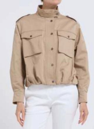 Brunello Cucinelli Femme, Vestes, Beige, Taille: 40 FR Veste &agrave; Double Fermeture avec Zip et Boutons-Pression