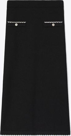 Tory Burch Damen Wollrock mit Wellenkante